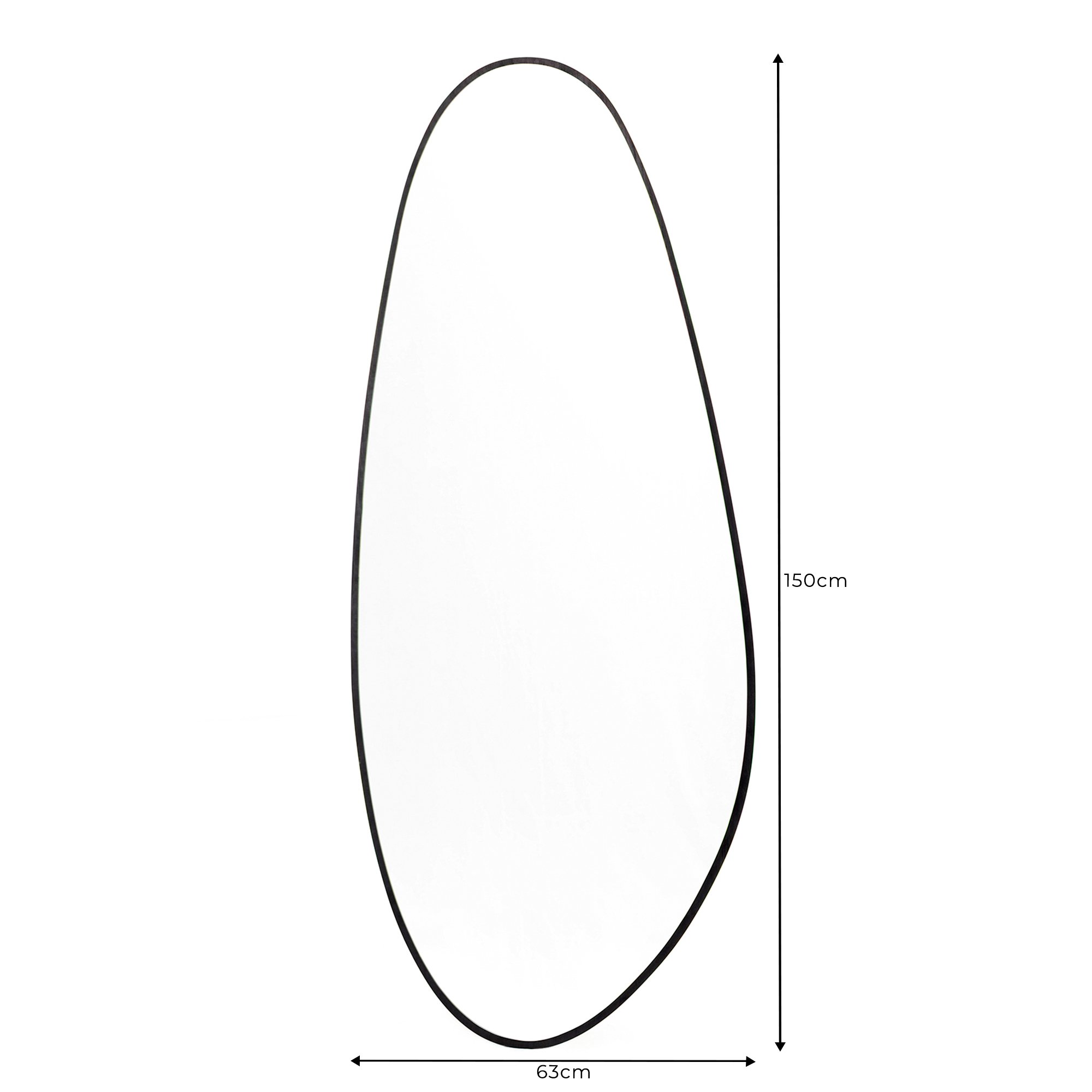 Espelho Eros 150 cm x 60 cm | Preto